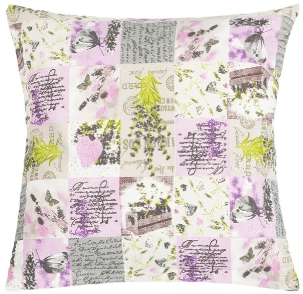 Bellatex Polštářek ADÉLA 40x40 cm Patchwork lila