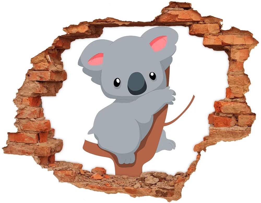 Wallmuralia Díra 3D fototapeta nálepka Koala na stromě 90x70 cm