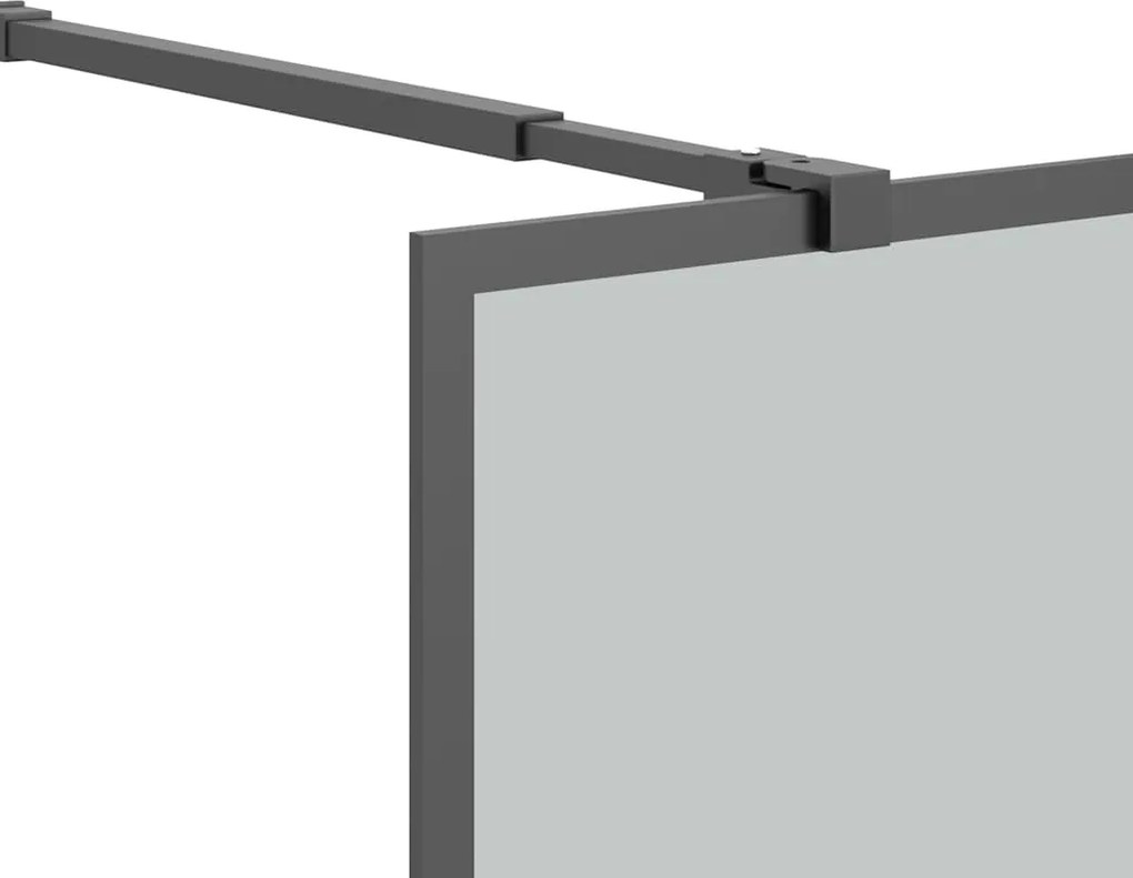 Zástěna do průchozí sprchy 140 x 195 cm tmavé tvrzené sklo 151888