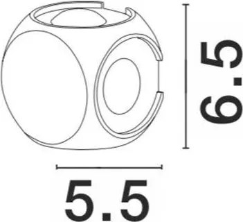 NV 9226214 Venkovní nástěnné svítidlo ZARI černý hliník a sklo Osram LED 4x1W 3000K 100-240V 4x38st. IP54 světlo ve čtyřech směrech - NOVA LUCE