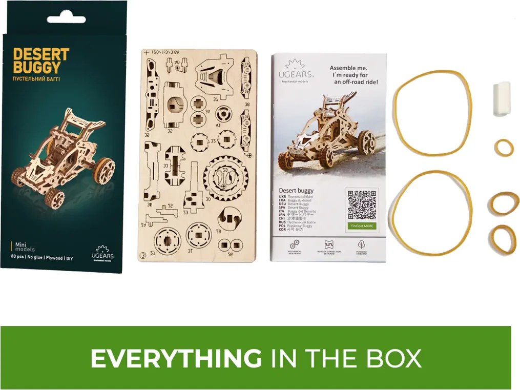 Ugears 3D mechanické puzzle Pouštní bugina 80 ks