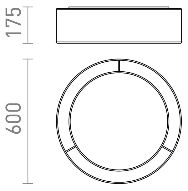 Rendl R13807 stropní svítidlo OTIS 60 bílé, 230V, 4xE27, ø60cm