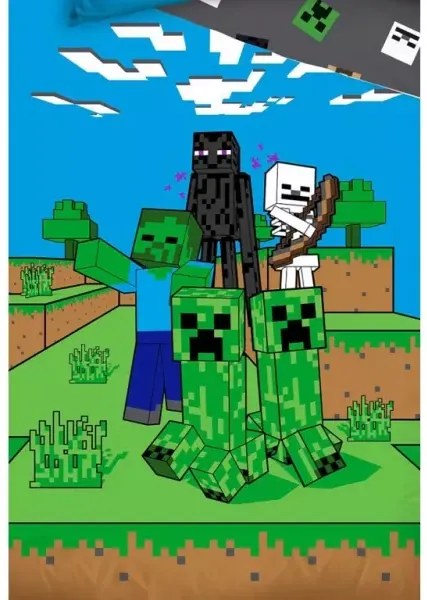 Carbotex povlečení bavlna Minecraft Mob Monsters 140x200, 70x90 cm