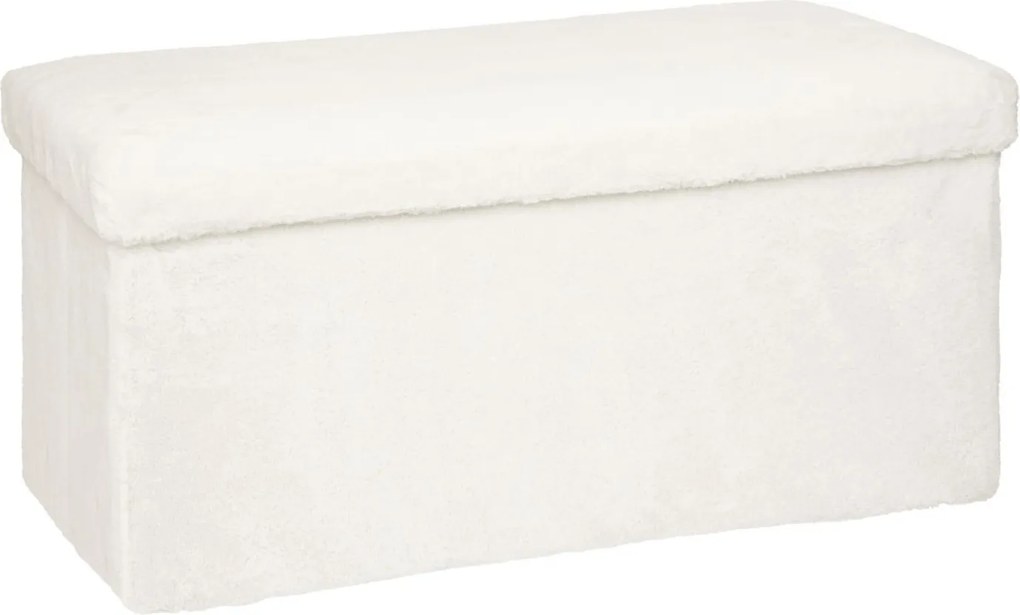 Úložný puf Ezzio, látka s boucle efektem, 78 x 38 x 38 cm
