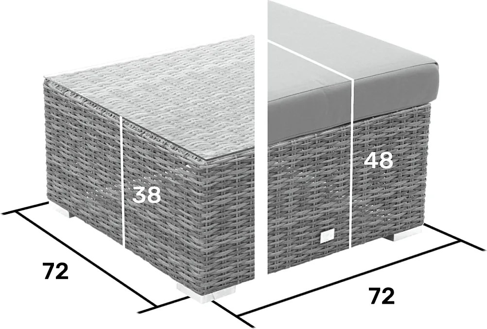 DEOKORK Ratanová variabilní sestava MALIBU  pro 5 osob (béžovo-hnědá)