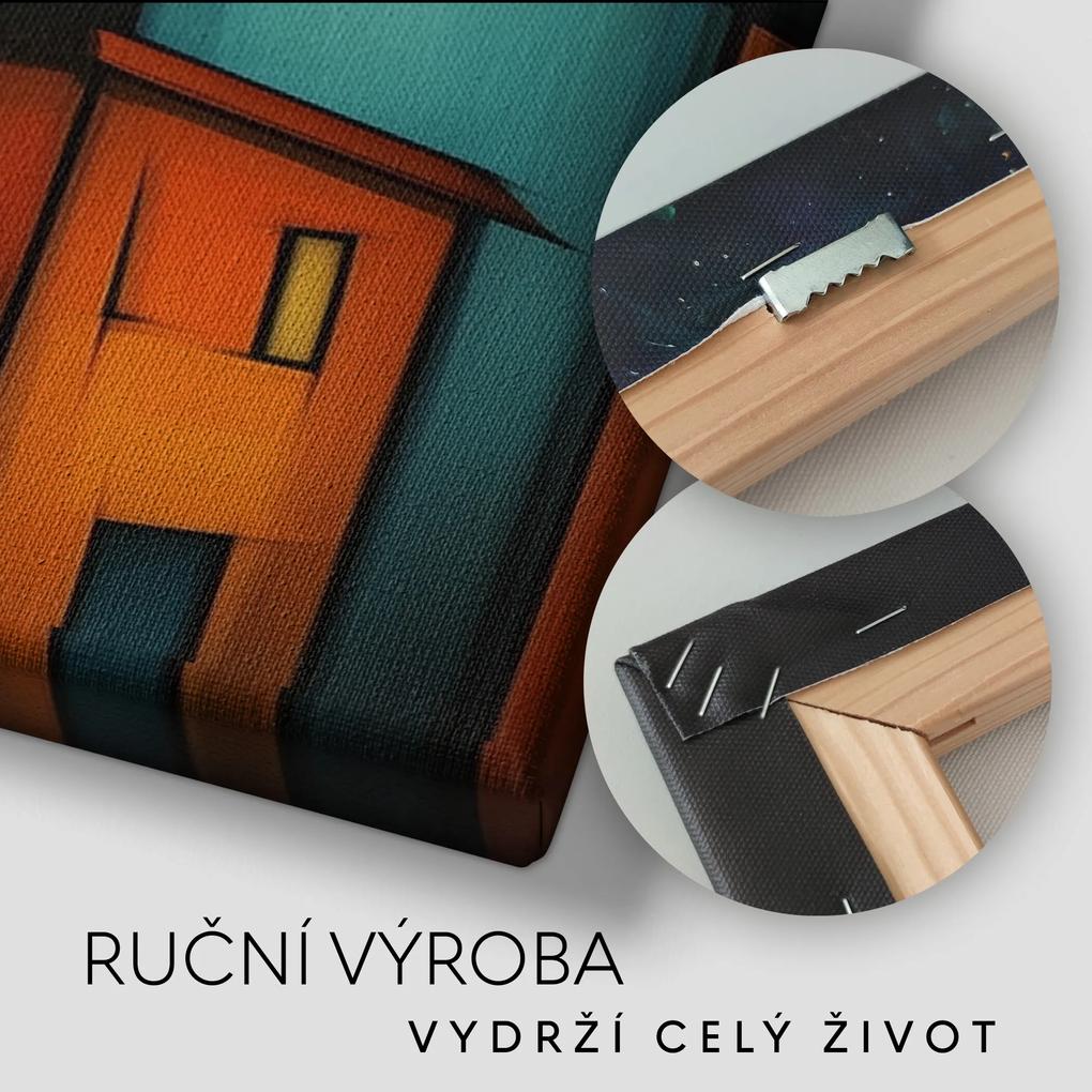 Obraz na plátně - Podvečerní podzimní ulice Rubeaux FeelHappy.cz Velikost obrazu: 150 x 50 cm