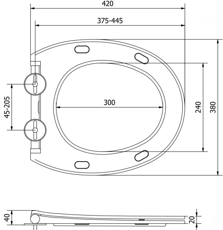 Mexen, Mexen Egg deska wolnoopadające slim, duroplast, czarna mat - 39243085