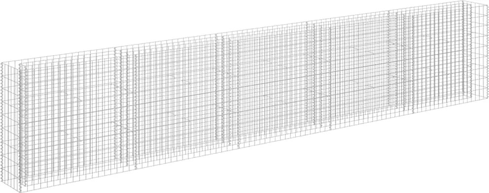 Gabionový vyvýšený záhon pozinkovaná ocel 450 x 30 x 90 cm 145647