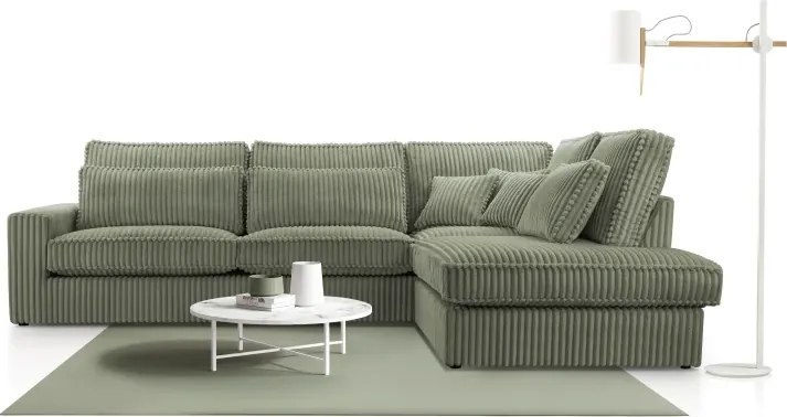 Rohová sedací souprava LINCOLN LUX, pravá, zelená (Tilia 37)