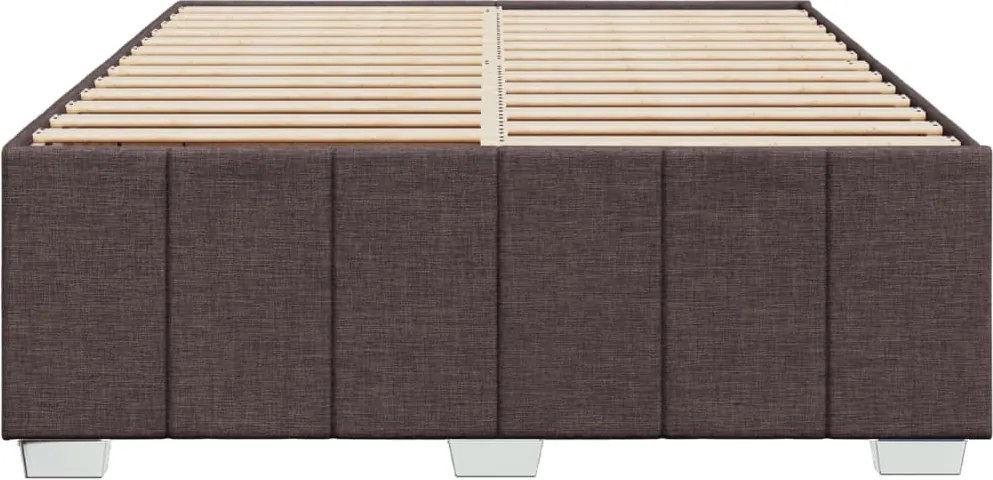 Rám postele bez matrace tmavě hnědý 140 x 200 cm textil 3284842