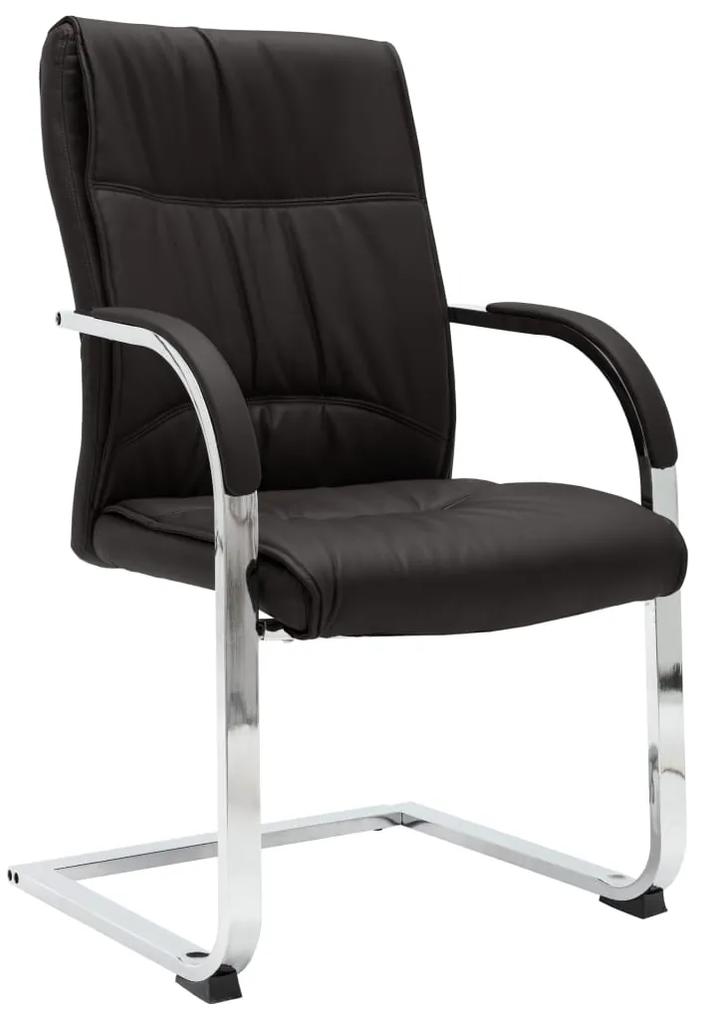 Konzolová kancelářská židle černá umělá kůže,  289341