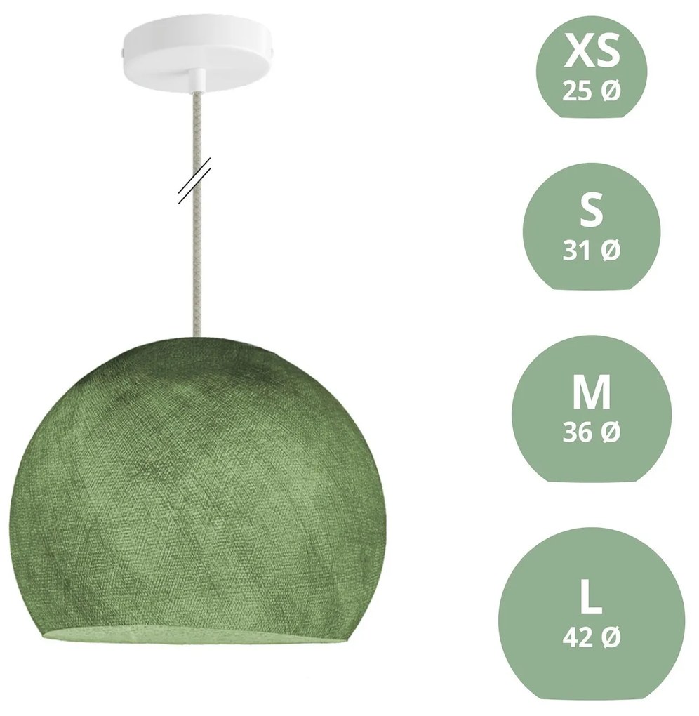 creative cables Závěsná lampa se stínidlem kupole z PE vlákna, polyester Barva: Olivově zelená, Průměr: S - Ø 31 Cm