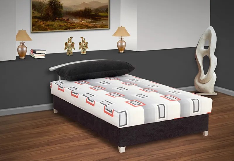 Levná postel s úložným prostorem Katy Barva: černá