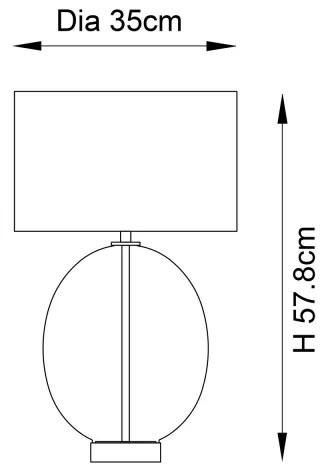 Endon 99292 - Stmívatelná stolní lampa KELDA 1xE27/10W/230V krémová/zlatá