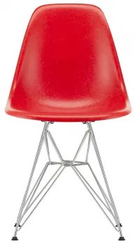 Eames Fiberglass Chair DSR bíle lakovaná červená Vitra