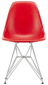 Eames Fiberglass Chair DSR bíle lakovaná oranžová Vitra