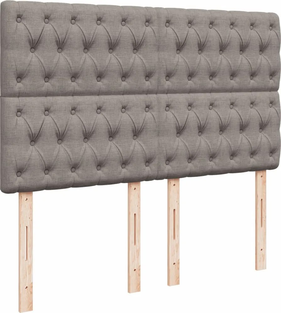 Box spring postel s matrací taupe 160x200 cm textil 3292850