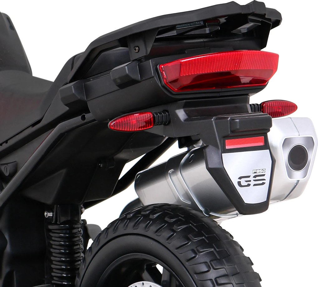 Ramiz Dětská motorka na baterie BMW F850 GS červená + pomocná kolečka + audio LED + pomalý start + EVA