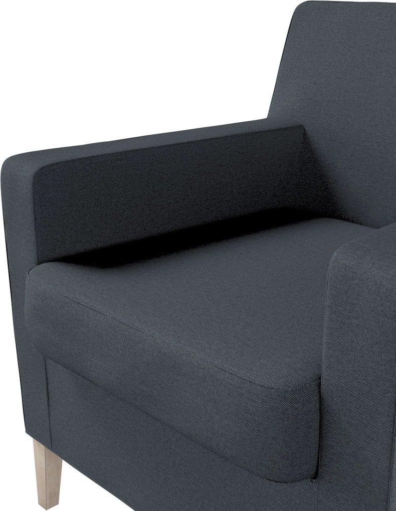 Potah na křeslo IKEA Karlstad barva modrá látka pletený vzor