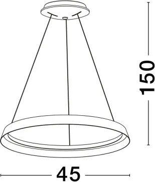 Závěsné LED svítidlo NOVA LUCE ORMI 52W 2700+4000K 9030927 stmívatelné Triac