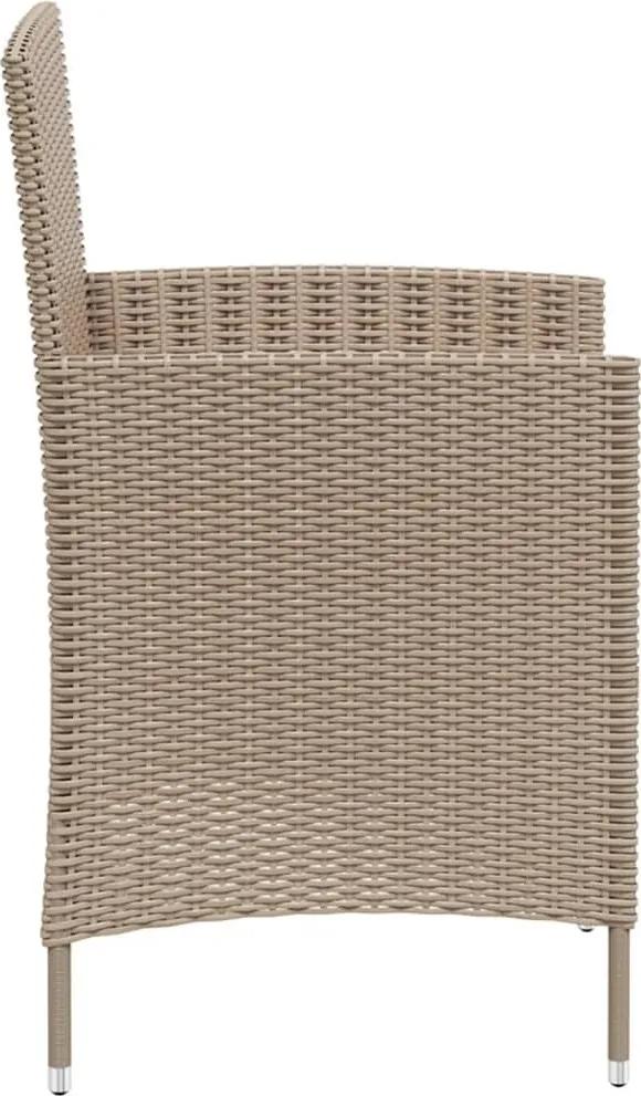 vidaXL Zahradní židle s poduškami 2 ks polyratan [316684] Barva: Hnědá
