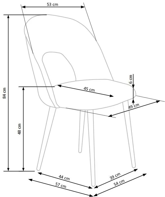 Halmar Jídelní židle K384, zelená