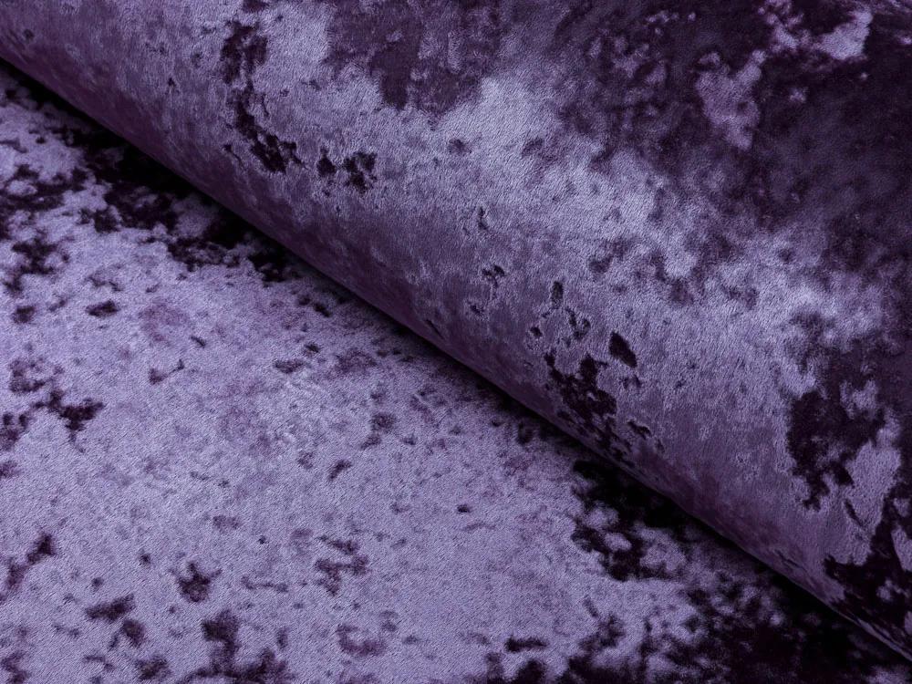 Biante Sametový oválný ubrus Diana DI-006 Tmavě fialový 120x200 cm