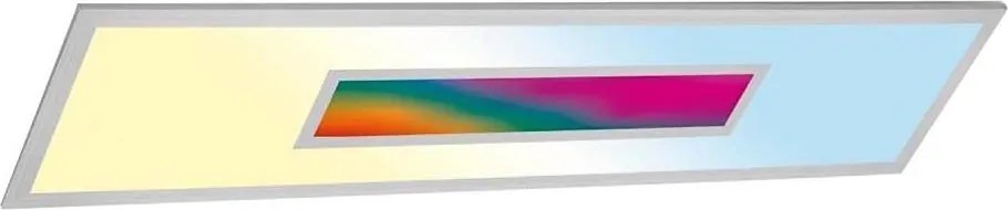 LED RGBW Stmívatelný panel LED/20W/230V stříbrná + dálkové ovládání
