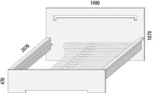 DOMESTAV s.r.o. Postel Modena Materiál: Buk cink, Povrchová úprava: Olej, Specifikace: 180x200