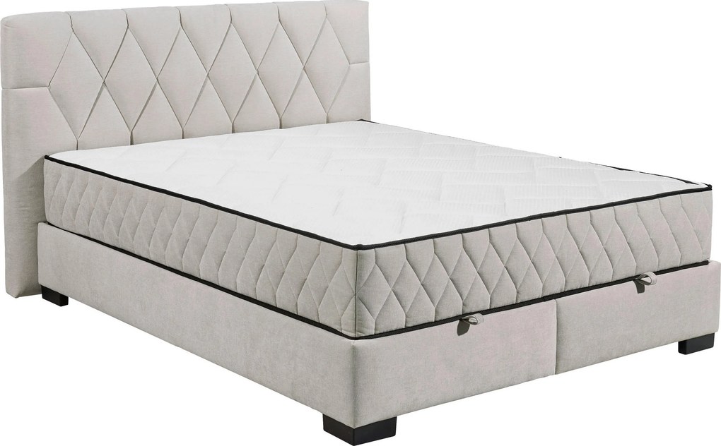 XXXLutz AMERICKÁ POSTEL, 160/200 cm, béžová MID.YOU - Postele s úložným prostorem - 002220053811