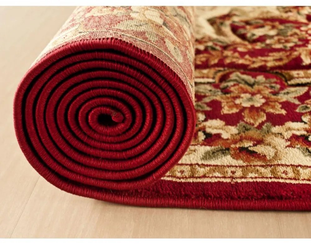 *Kusový koberec klasický vzor bordó 200x400cm