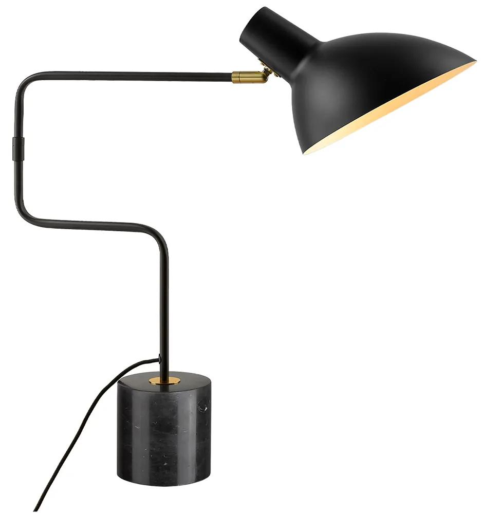 Halo Design 739288 stolní lampa Metropole černá/mramor, 58,5cm