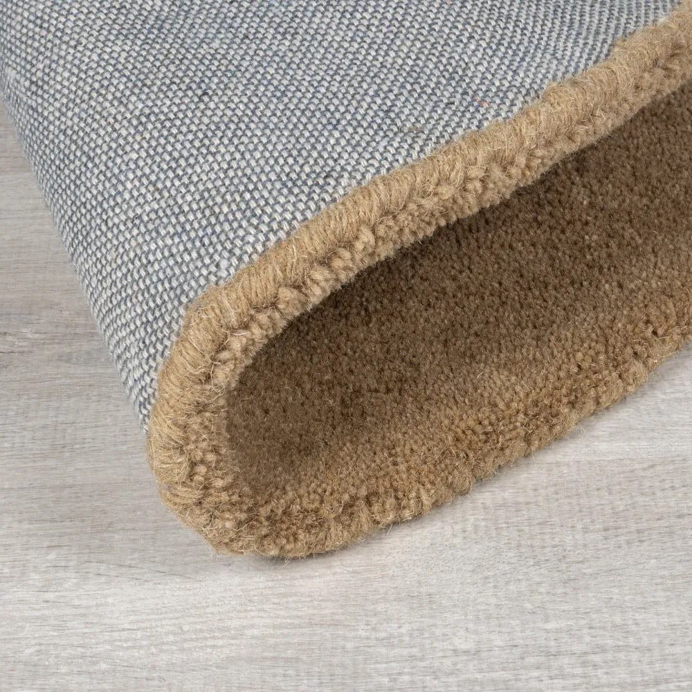 Šedobéžový ručně tkaný vlněný běhoun 80x230 cm Mia Ellipse – Flair Rugs