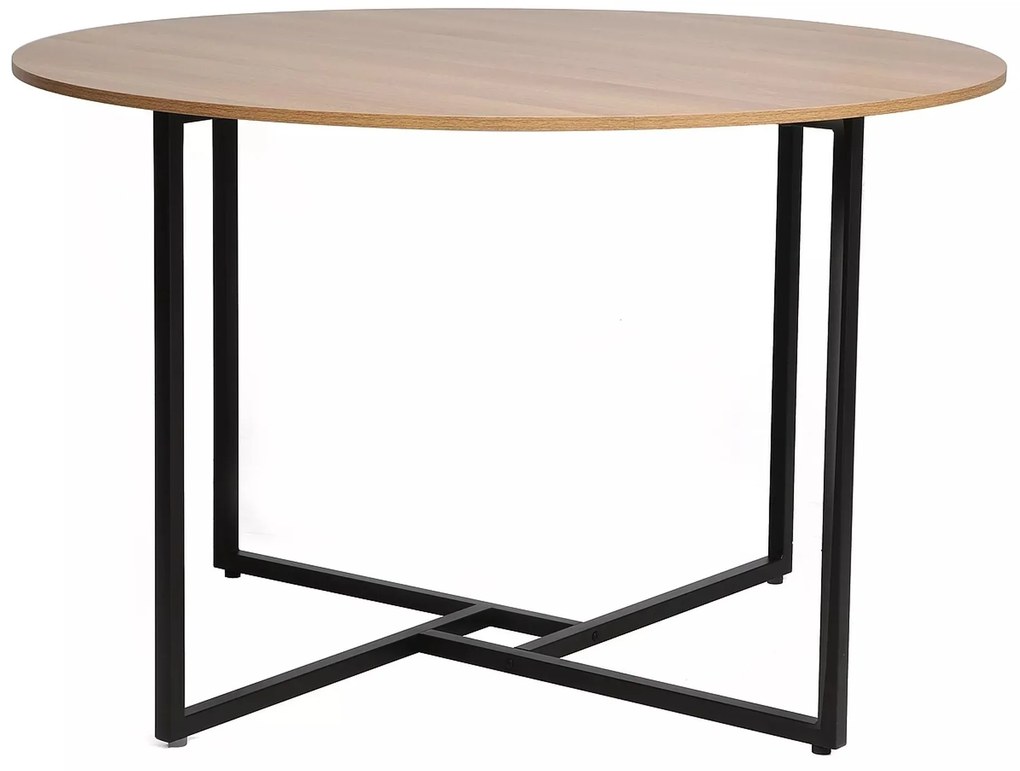Kulatý jídelní stůl Alto 120 cm dub přírodní/černý
