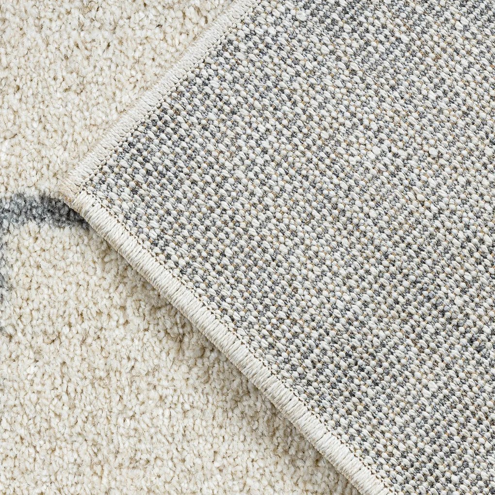 Dywany Łuszczów, Kusový koberec Fusion 0806 cream/l. grey, 120x170, bílá, kancelář