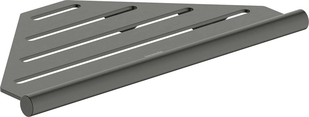 Hansgrohe AddStoris S - Polička rohová, kartáčovaný černý chrom 41761340