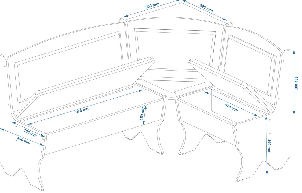 Rohová lavice IMPEROR