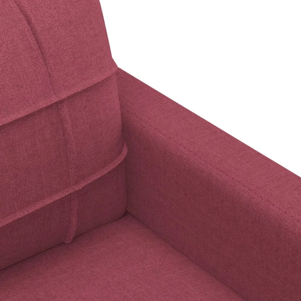 4dílná sedací souprava s poduškami vínová textil 3201256