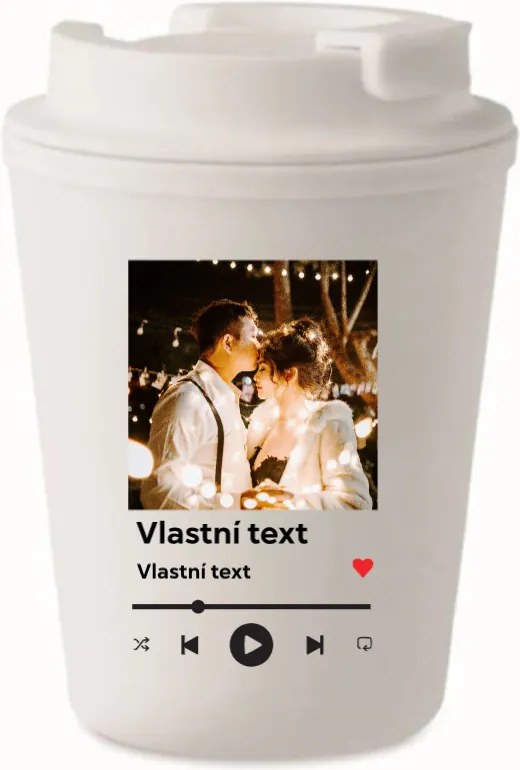 Personalizovaný cestovní termohrnek s motivem přehrávače