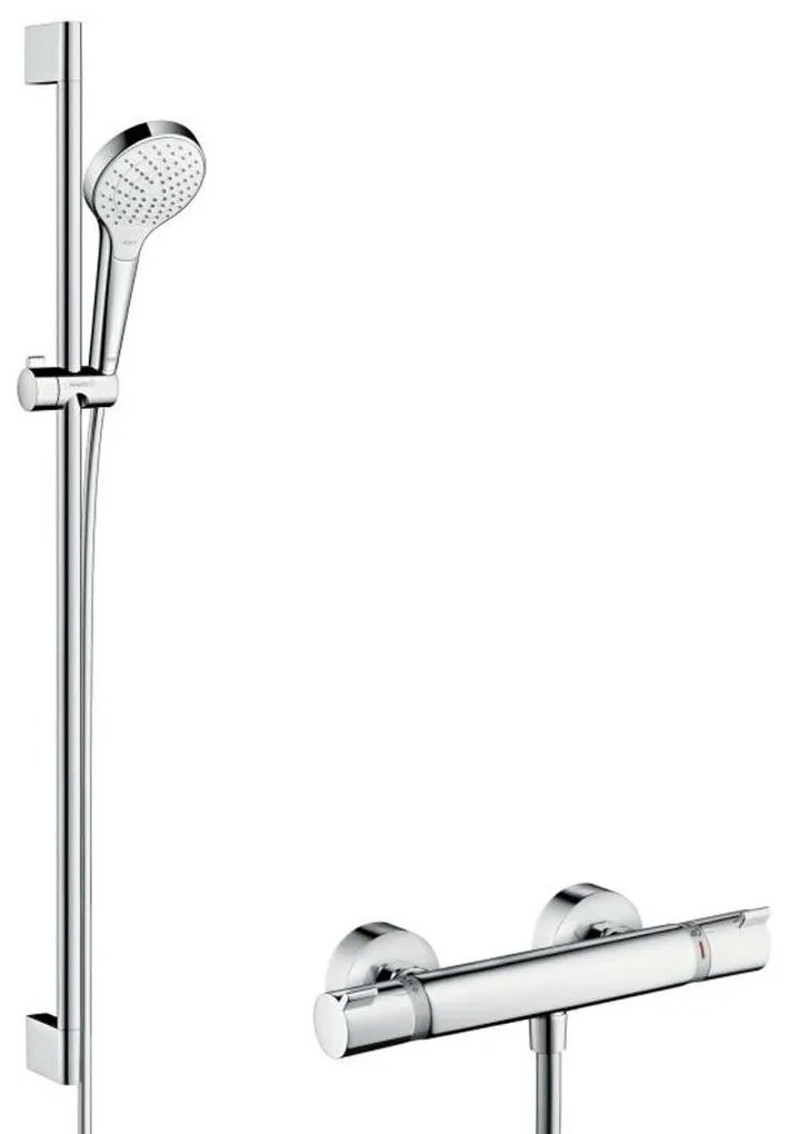 Hansgrohe Croma Select S - Sprchový set s termostatem Ecostat, 2 proudy, chrom 27833400