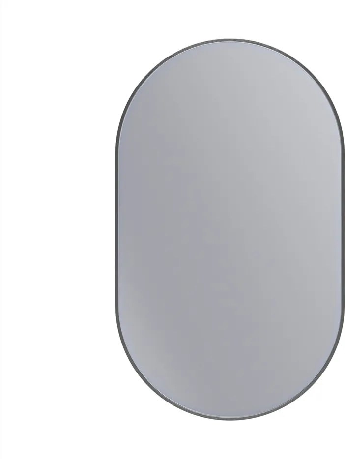 Erga Oval, oválné zrcadlo 60x100cm, černý rám, ERG-V01-OVAL-6010-BK