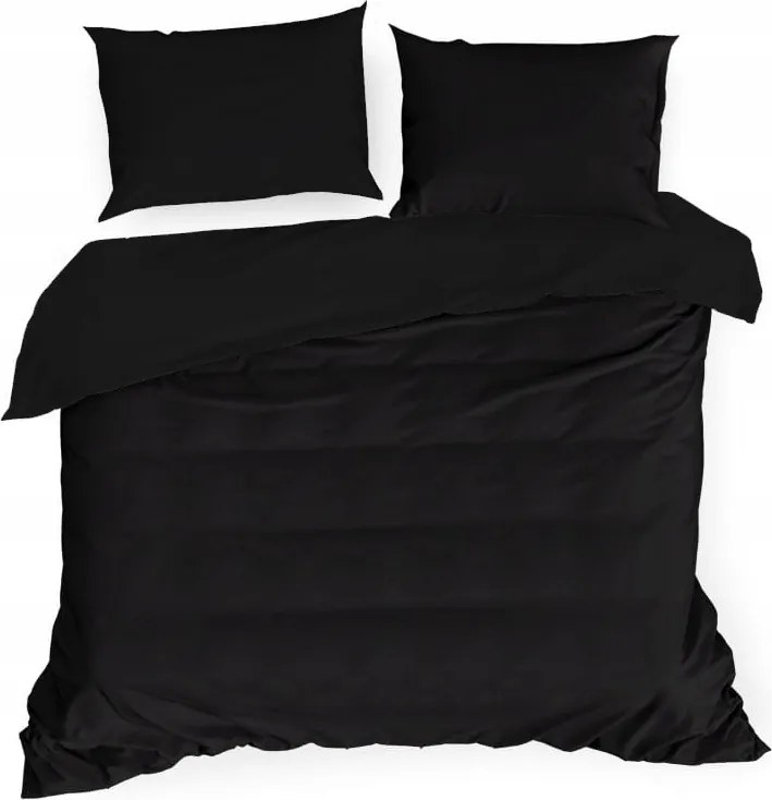 Povlečení bavlněné jednobarevné 160x200 černé