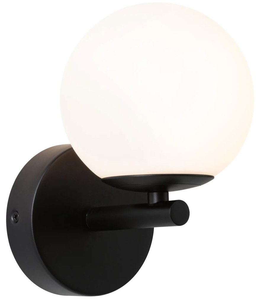 Paulmann 71074 Gove, koupelnové nástěnné svítidlo LED 5W 3000K, černá, průměr 12cm, IP44