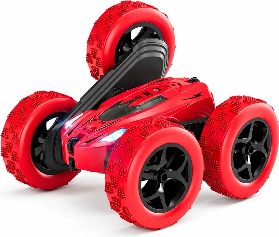 LEAN Toys Kaskadérské auto s dálkovým ovládáním RC pomocí gest 360°, červené