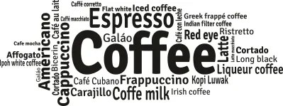 Samolepky na zeď - Coffee and other Barva: Modrá gentian, Velikost: 160x60 cm