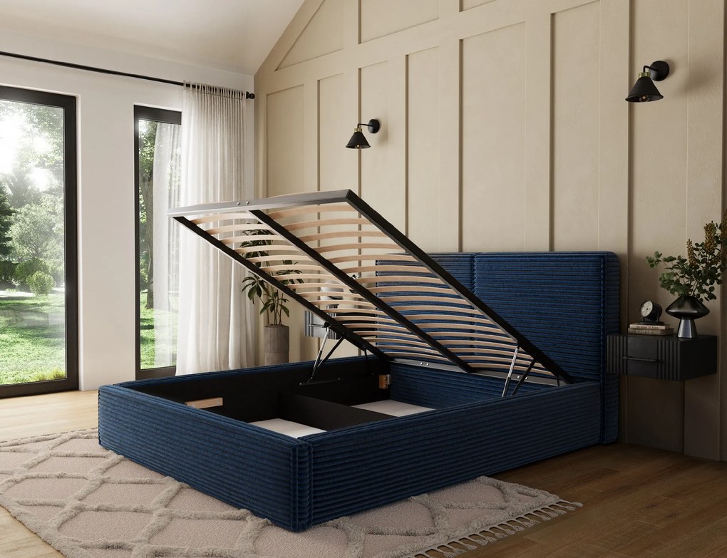Pesillo postel + kovový rám/plynový píst/kontejner 140x200