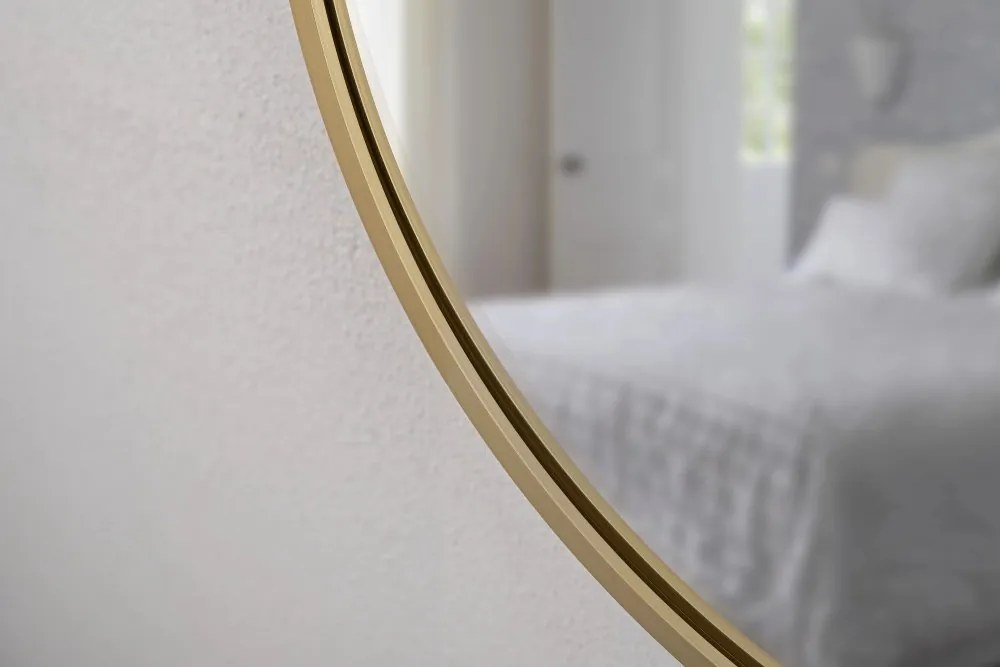 Olsen Spa Zrcadlo bez osvětlení BRANDIS GOLD Rozměr A - 50 cm, Rozměr C - 100 cm OLNZBRA5010G