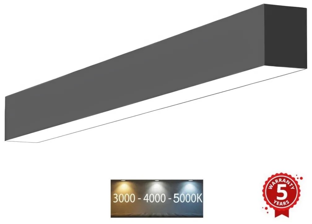 Sinclair Sinclair LSM 24-40CCT - LED Stropní svítidlo LSM LED/40W/230V 120 cm černá SNC052