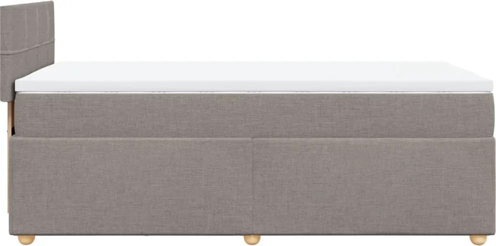 Box spring postel s matrací taupe 80x200 cm textil 3288811