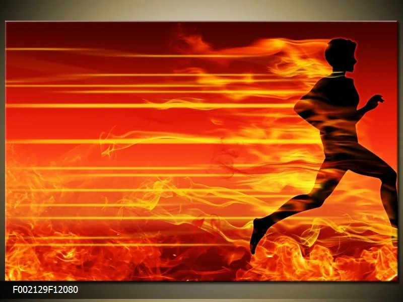 Obraz na plátně Hořící běžec, Obdélník 120x80cm 2198 Kč